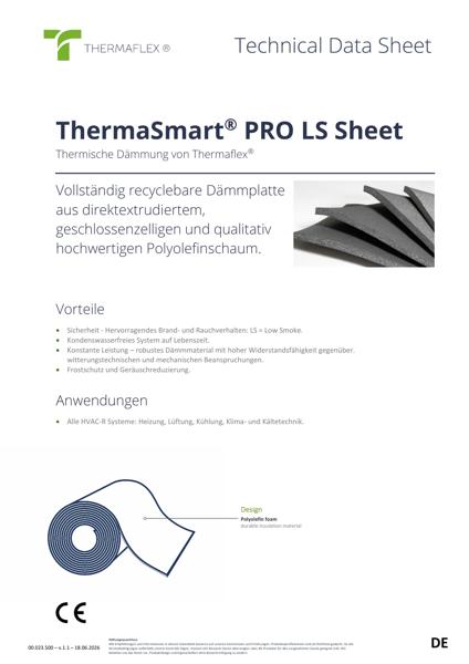 TDS ThermaSmart PRO LS Sheet (DE) | Thermaflex