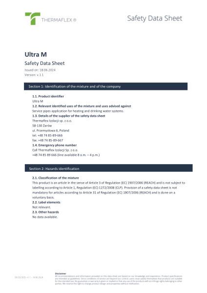 SDS-Ultra-M (EN) | Thermaflex