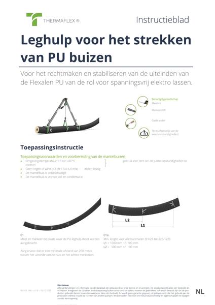 PU Coil Laying Aid Instruction Leaflet (NL) | Thermaflex